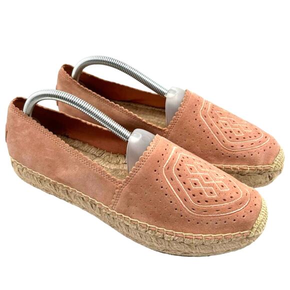 UGG | Shoes | New Ugg Heidi Perf Platform Espadrille Suntan Pink Suede ...